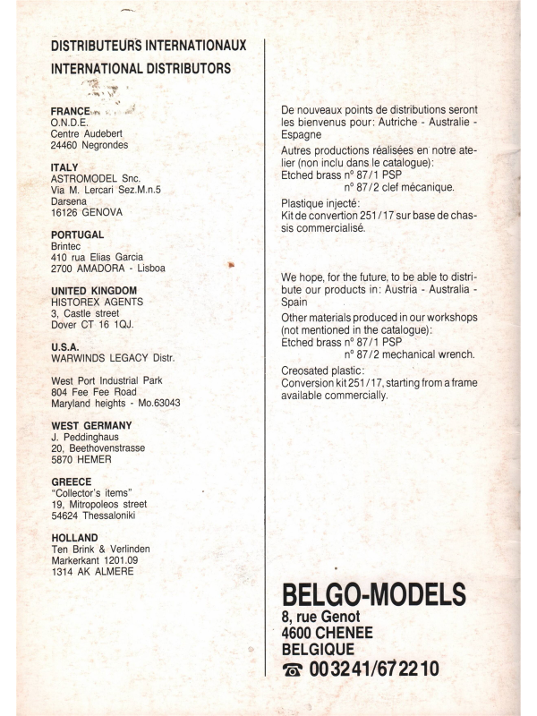 Belgo models white metal figures & accessories catalogue downloadable ...