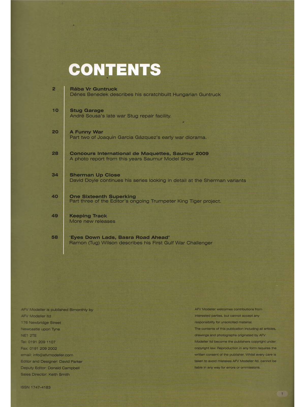 AFV Modeller magazine No 47 - 20th Century House