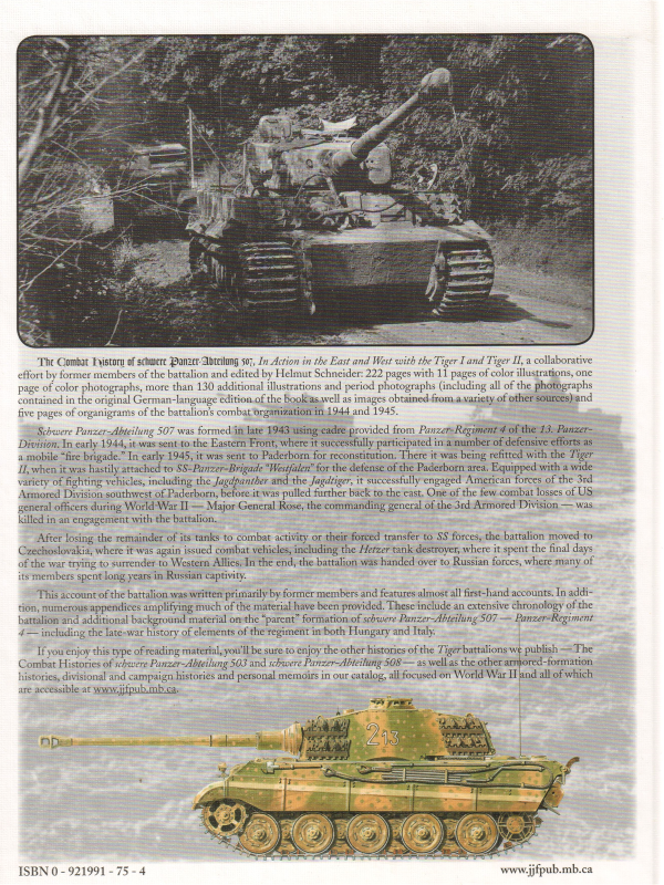 The Combat History of Schwere Panzer-Abteilung 507 - 20th Century House