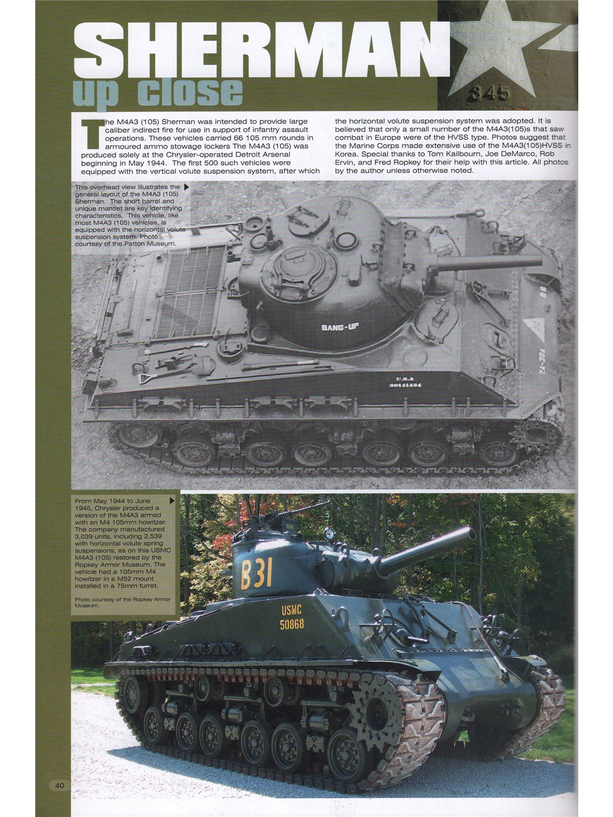 AFV Modeller magazine No 46 fire support 105mm Sherman - 20th Century House