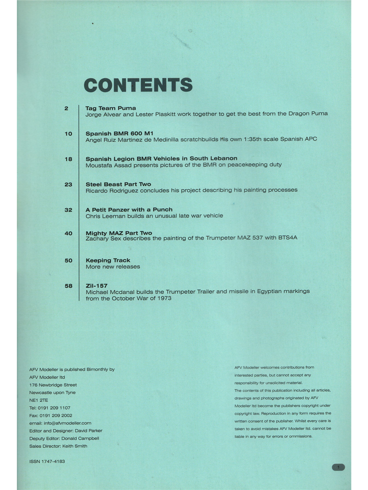 AFV Modeller magazine No 42 - 20th Century House