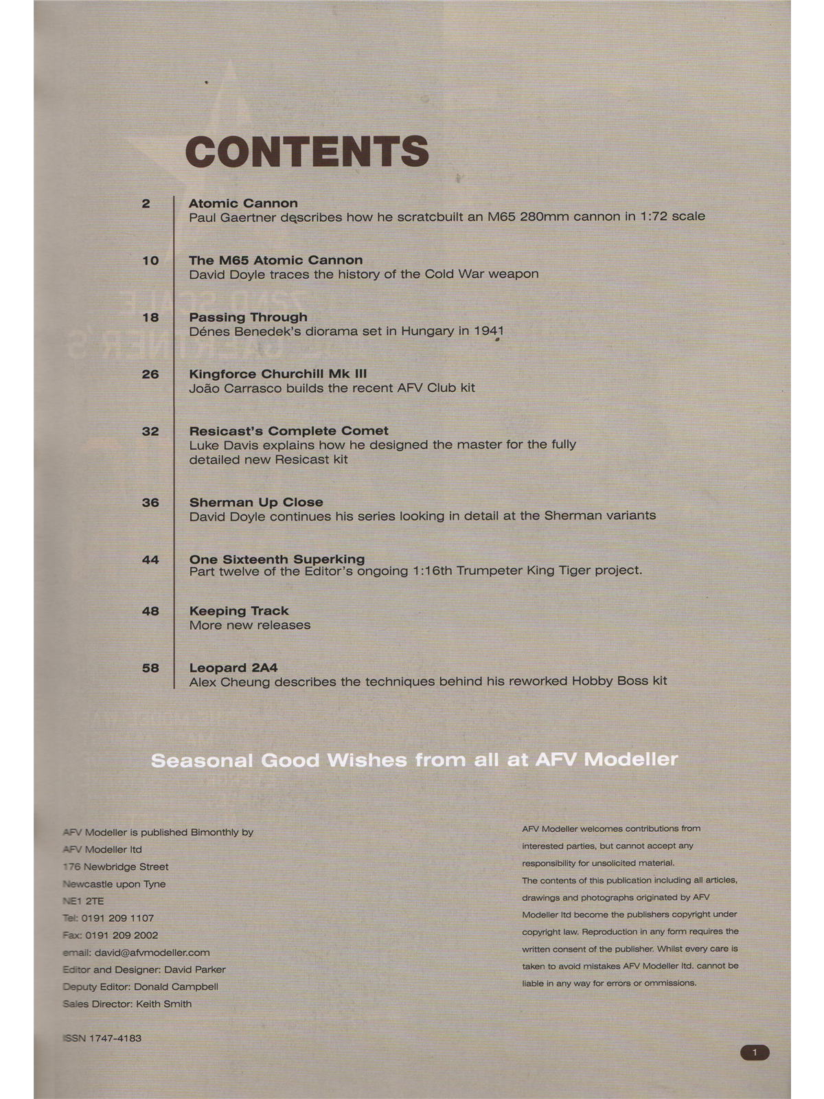 AFV Modeller magazine No 56 - 20th Century House