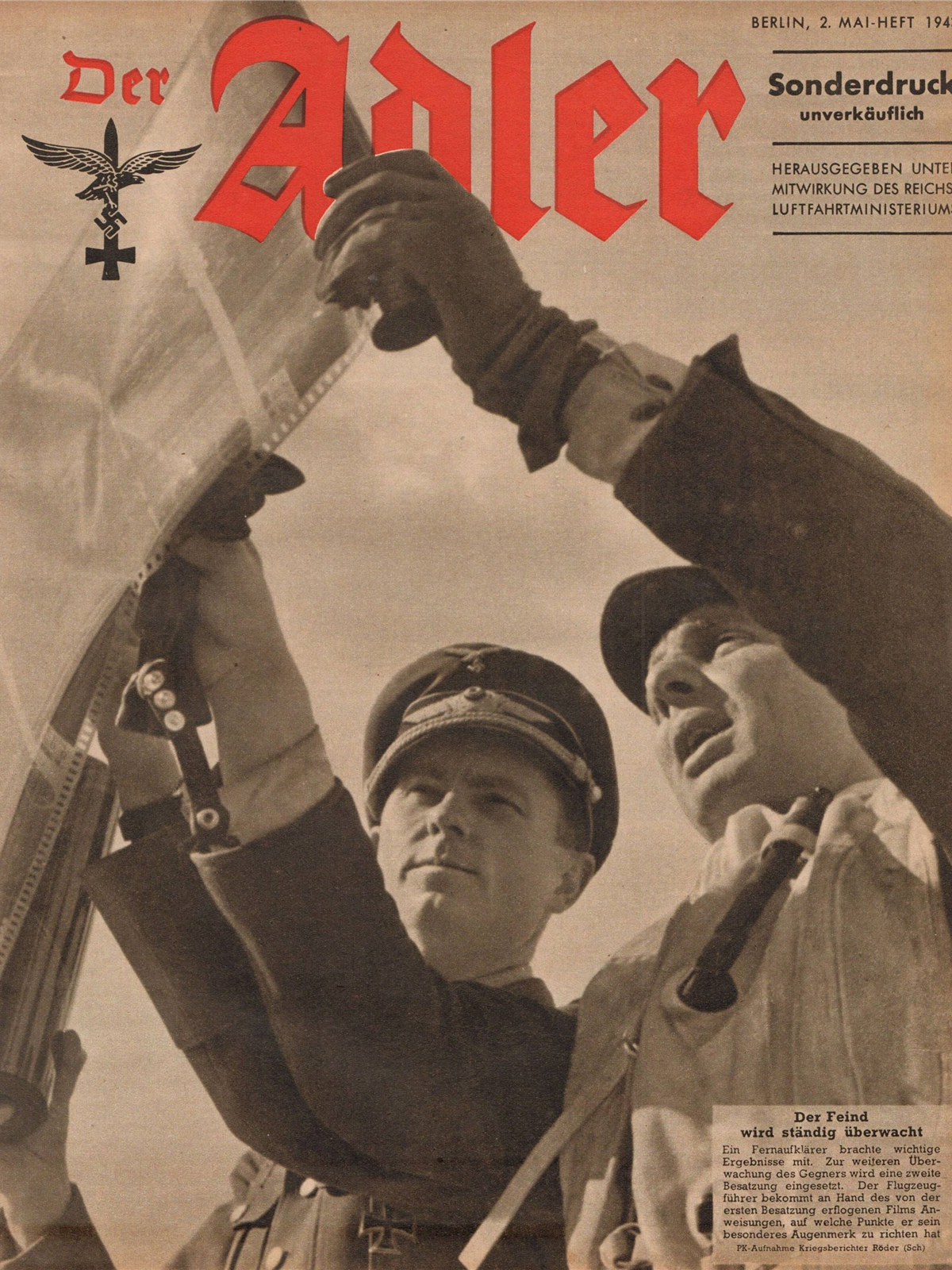 Der Adler No 10 1943 Sonderdruck (schwarz) downloadable PDF - 20th ...
