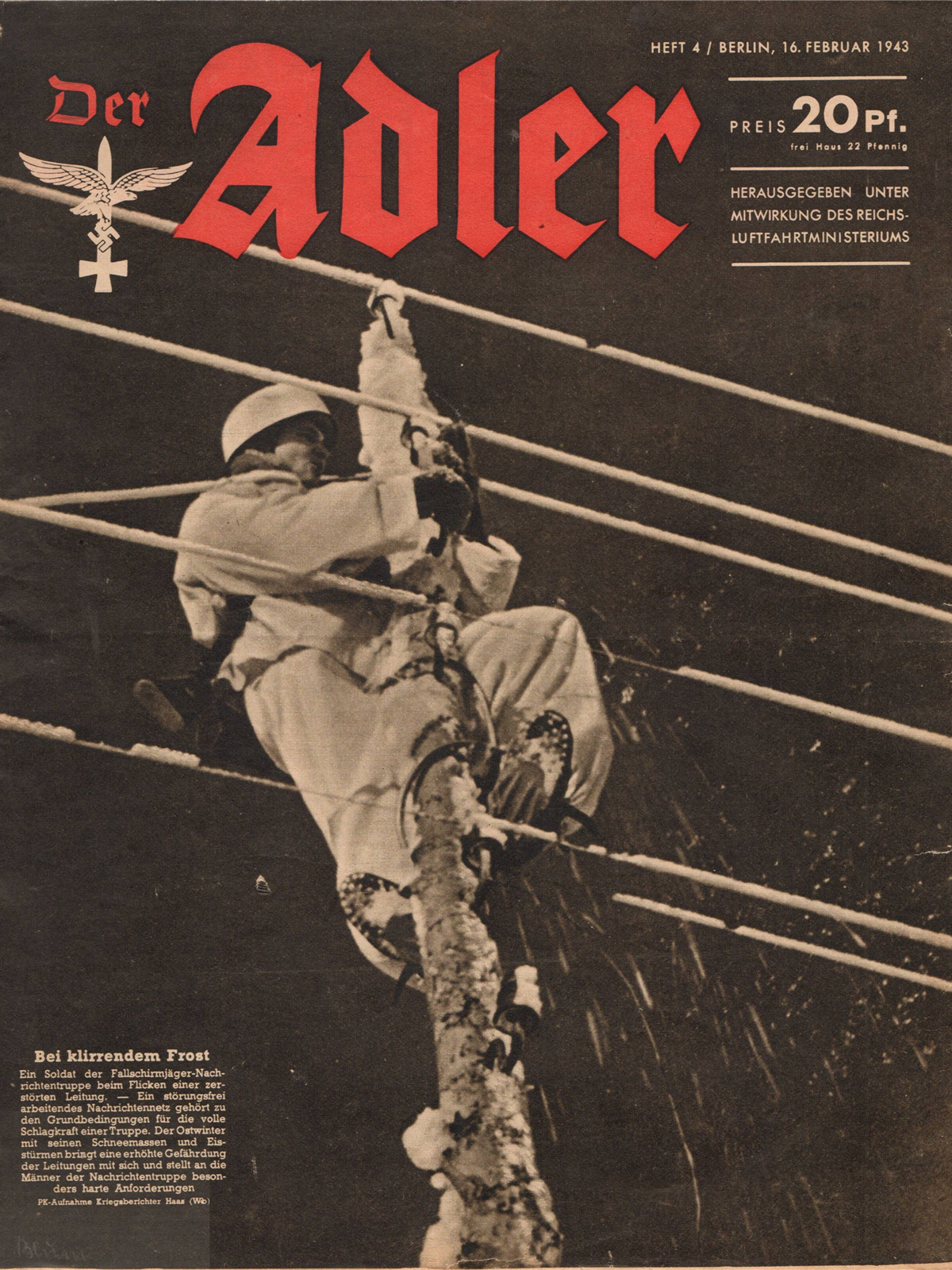 Der Adler No 4 1943 German edition downloadable PDF - 20th Century House