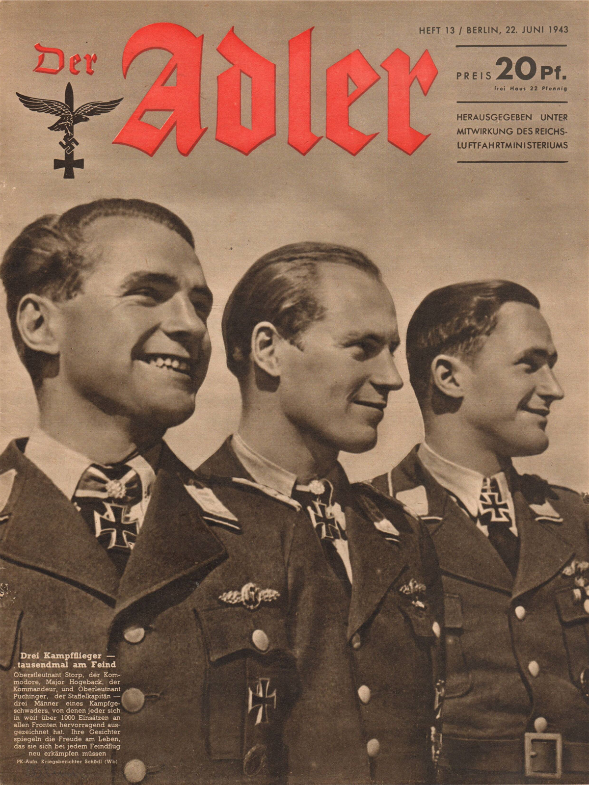 Der Adler No 13 1943 German edition downloadable PDF - 20th Century House