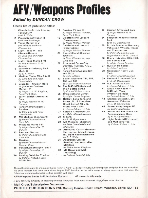 AFV Weapons Profile 46 Light tanks M22 Locust and M24 Chaffee - 20th ...