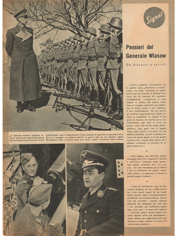 Signal magazine No 16 Wlasow special from 1944 Italian language - 20th ...
