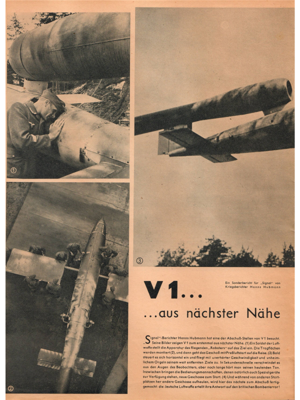 Signal magazine No 13 V1 special from 1944 in the German language ...