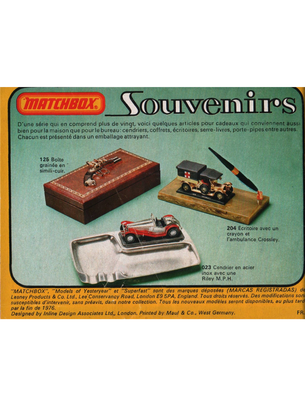 Matchbox Collector's catalogue 1976 French edition Downloadable PDF ...